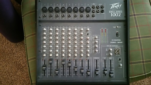 Peavey Unity Series 1002 8 Channel Stereo Mixer | Reverb