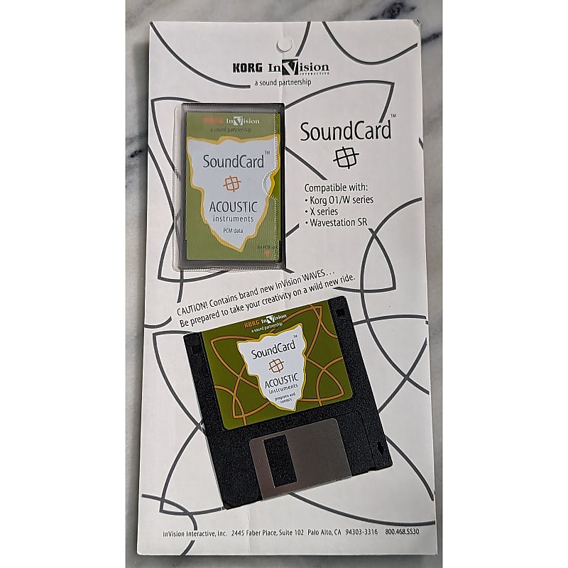 Korg 01/W InVision ACOUSTIC instruments PCM Card & Floppy | Reverb