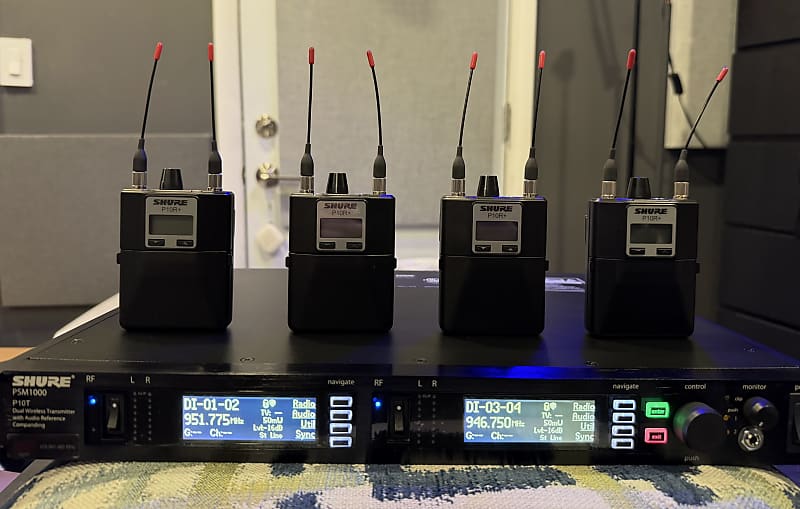 Shure PSM1000 P10T x55 System plus 4 P10R | Reverb
