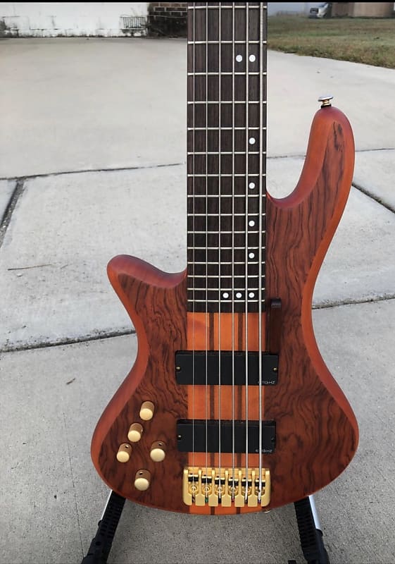 Schecter Stiletto Studio 6 (6-string) LEFTY Bass Honey Satin | Reverb