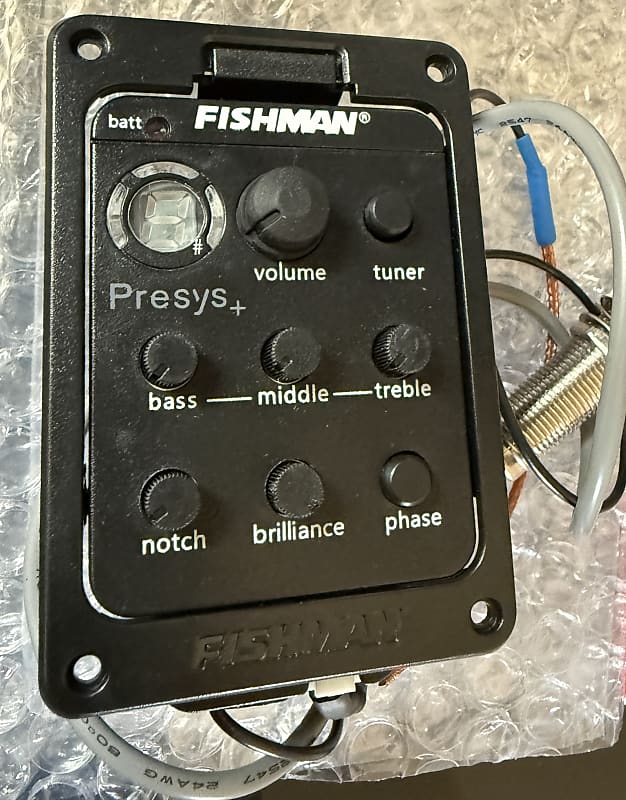 Fishman Presys+ PSY-201 Acoustic Guitar On-Board Preamp Under | Reverb