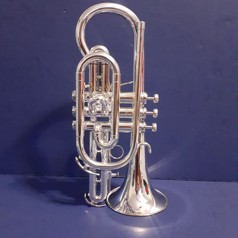 Getzen Capri Series 580 Bb Cornet Silver plated Shepherd's | Reverb