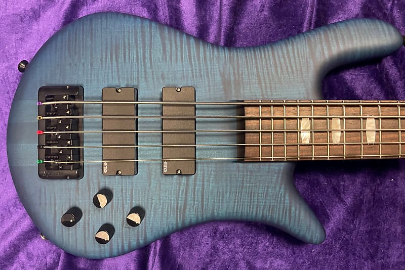Spector Euro 5LX, Black and Blue Matte / Rosewood *On Order, | Reverb