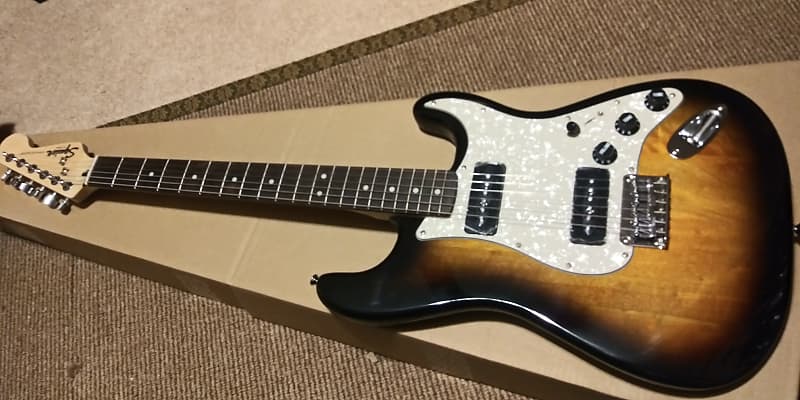 Squier stratocaster P-90 guitar, squier p90 strat nice new | Reverb