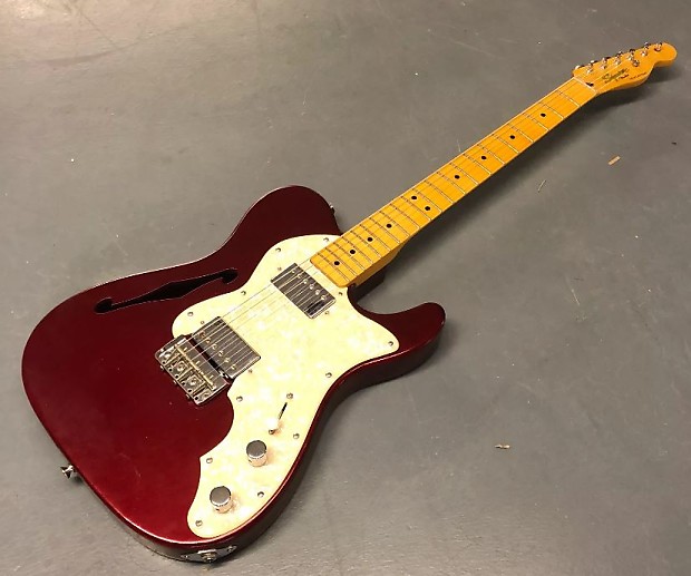 Squier Thinline Tele Deluxe Refinished w/ Gibson Pickups & | Reverb