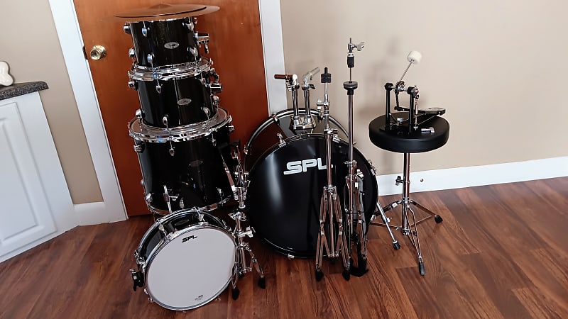 SPL Unity ll 5-pc Complete Drum Kit, Black Onix.. New. | Reverb