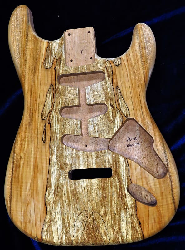 Flamed Spalted Maple Top /Mahogany Wood Strat Body Standard | Reverb