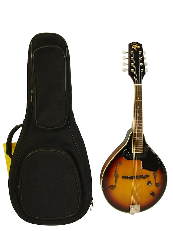 Rogue Acoustic-Electric A-Style Mandolin, Sunburst w/ Bag | Reverb