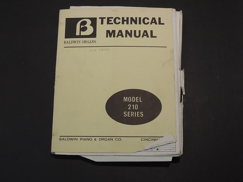 Baldwin Model 210 Series Techincal Manual [Three Wave Music] | Reverb