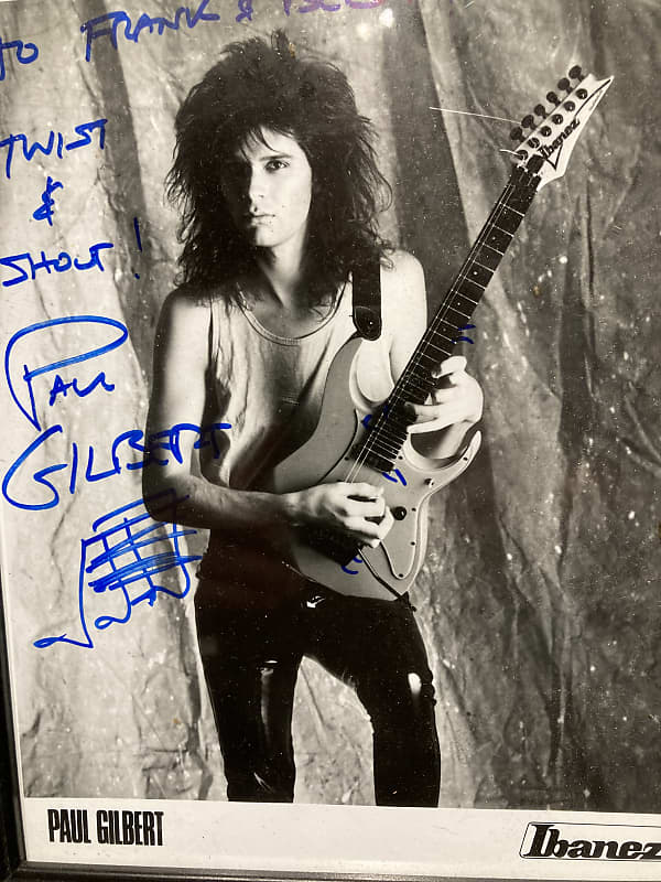 Paul Gilbert Autograph Photo NAMM Show at Ibanez Guitar Booth | Reverb