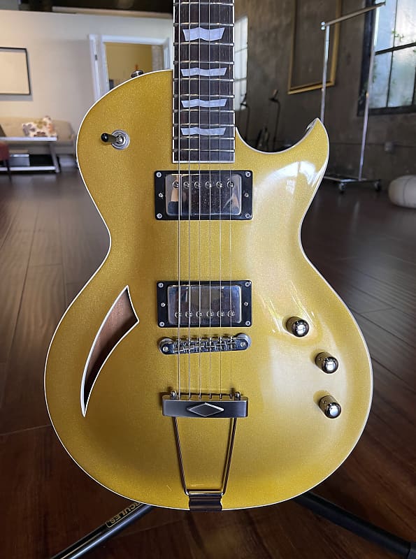 ESP Eclipse Arch Top Goldtop 1997 Goldtop Made in Japan | Reverb