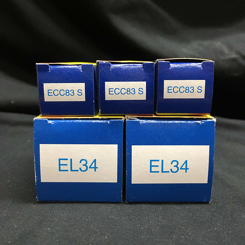 JJ Electronic 2 x EL34 (Apex Matched) + 3 x ECC83-S (12ax7-S) | Reverb