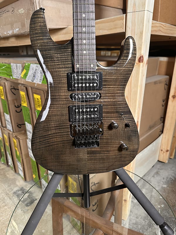 Dean Custom 380 Floyd - Trans Black #10790 | Reverb