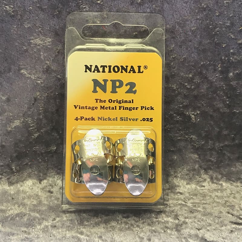 National NP2-4PK Original finger picks Nickel Silver | Reverb
