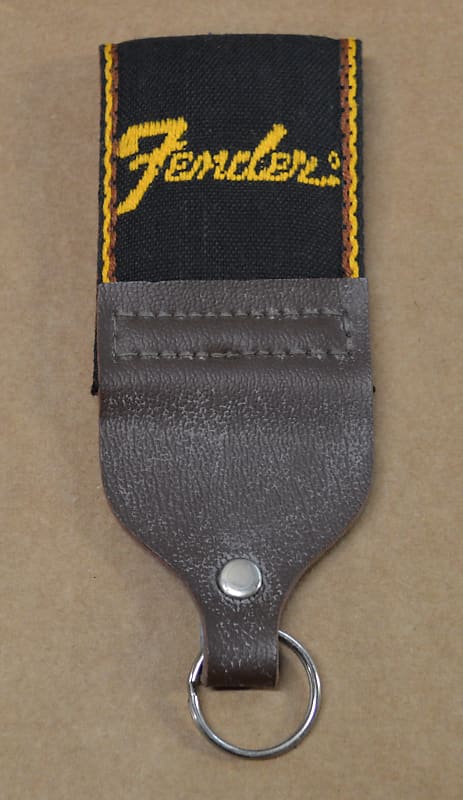 Collectable Fender Keychain Black/Yellow | Reverb