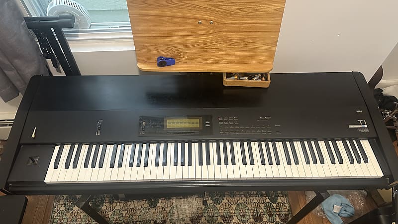 Korg T1 Late 80’s early 90’s - Black with stand. | Reverb