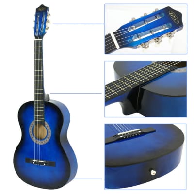 Kids Child Musical Gift 38" BLUE Beginner Package Guitar | Reverb