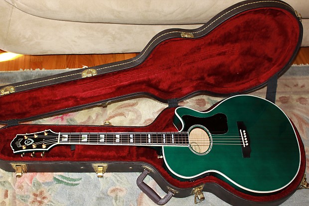 Rare Color 21yr Old Guild F65CE-TG OHSC(Turquoise Green) | Reverb