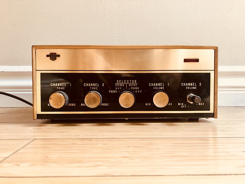 Calrad SA-12b stereo tube amplifier 1950's Gold bronze | Reverb