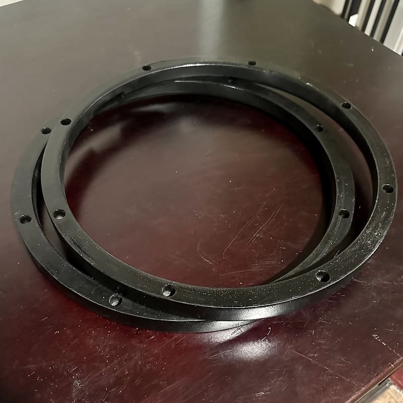 Set of maple wood hoops for 13” snare Black lacquer | Reverb