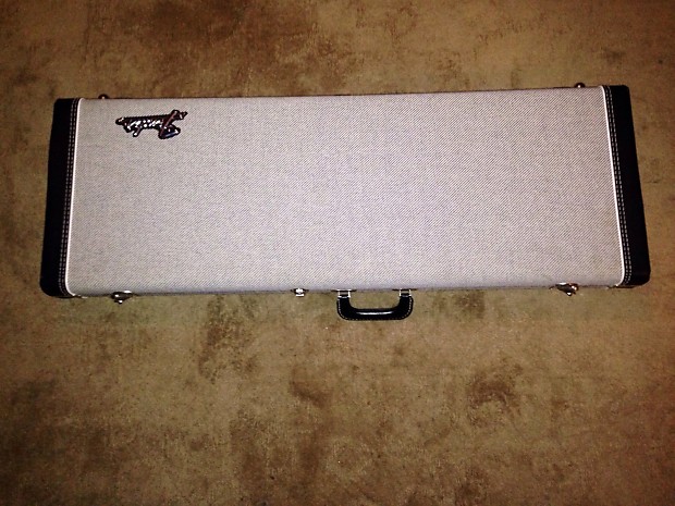 Fender g&g Custom shop case black and white tweed case for | Reverb