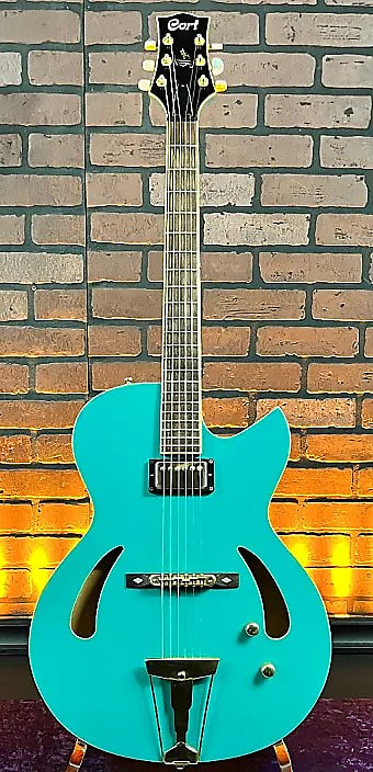 Cort J. Triggs TRG-1 Sea Foam Green Hollowbody-Spruce Top | Reverb