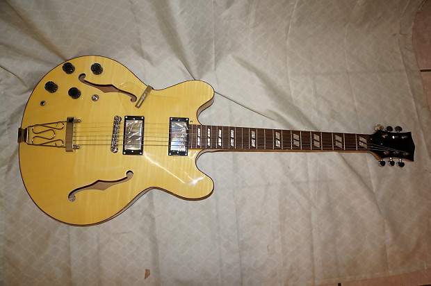 Left handed semi hollow body guitar | Reverb