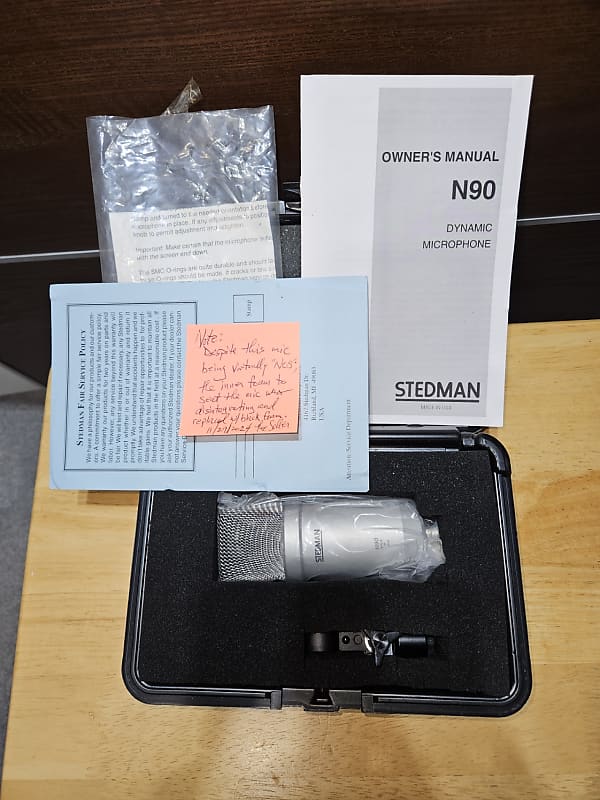 NOS Stedman N90 Dynamic Microphone 1990s - Silver | Reverb