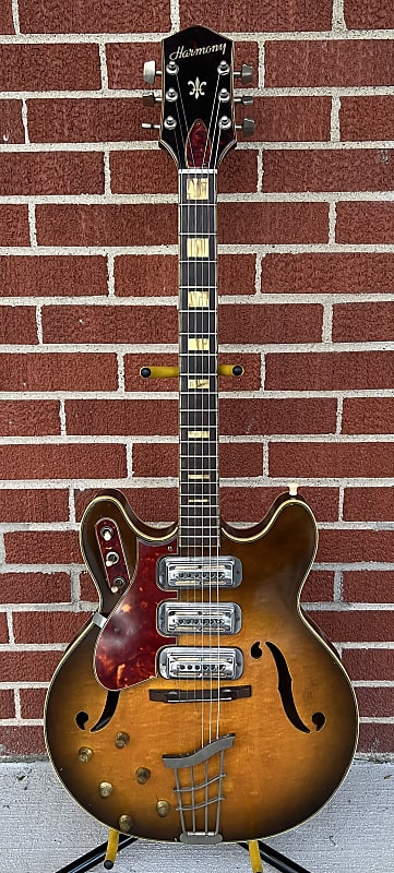 Vintage 1960's Harmony H-75 Rare Left Handed Electric Guitar | Reverb