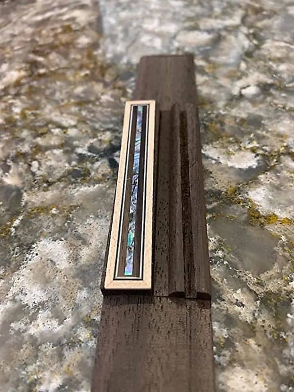 Classical Guitar Rosewood Bridge with Abalone Inlay | Reverb UK