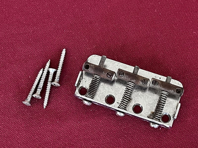 1958 - 64 Fender Musicmaster Duo Sonic guitar bridge | Reverb