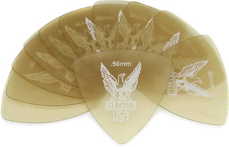 Clayton Ultem Rounded Triangle Picks 12-pack .56mm (5-pack) | Reverb