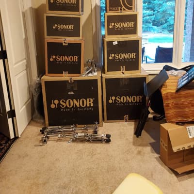 Sonor Vintage Series Rosewood Double Bass Drumset Drums | Reverb