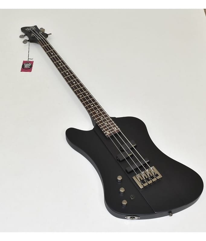Schecter Sixx Left Handed Electric Bass in Satin Black Finish | Reverb