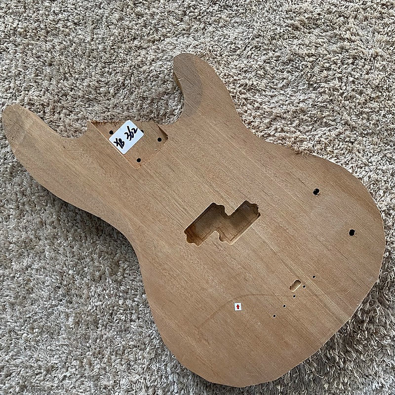 Unfinished Mahogany Wood 4 String Bass Body DIY Project | Reverb UK