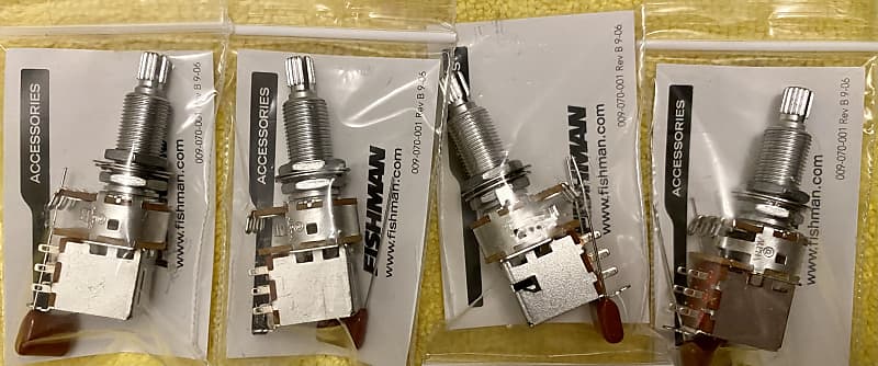 4) Fishman Fluence 25k Push-Pull Pot, Long Split-Shaft | Reverb