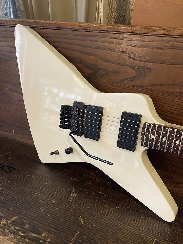 B.C. Rich USA Explorer rare 1989 - Pearl white | Reverb