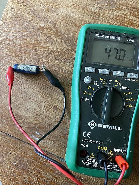 Ajax blue molded capacitor 1960's, 47nf (.047) | Reverb