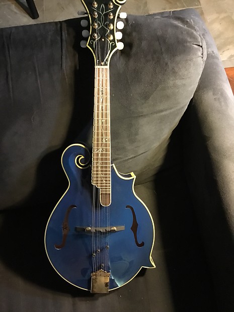 Michael Kelly F style Mandolin 2003 Clear blue | Reverb
