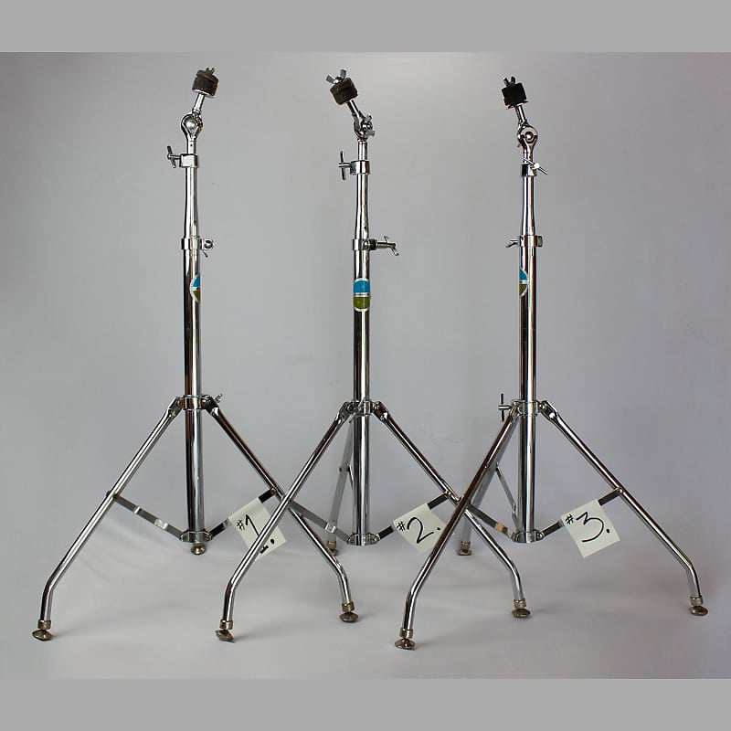 Ludwig Atlas Cymbal Stands, Swivel Feet, Set of Three, 1976 | Reverb