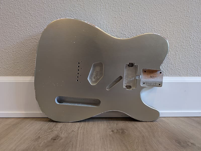 MJT VTT Tele Body Firemist Silver Telecaster Style Nitro 2024 | Reverb