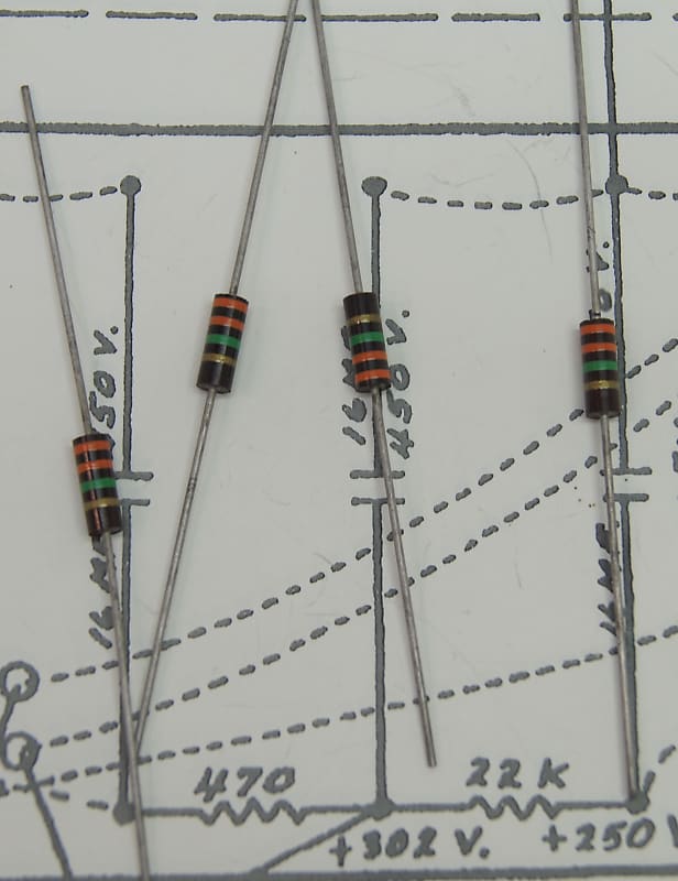 Allen Bradley 3.3 meg Ohm 1/2 Watt 5% Carbon Composition | Reverb