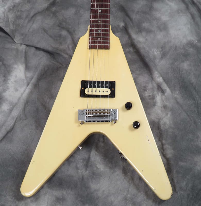 1982 Dean Baby V - White Flying V - V Headstock | Reverb
