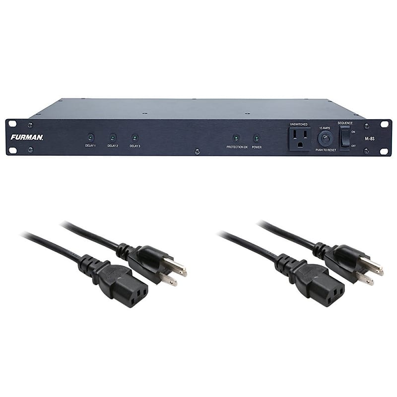Furman Merit M-8S Power Sequencer with (2) Hosa 18 Gauge | Reverb