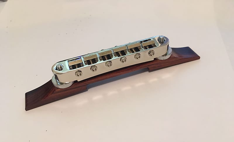 GRETSCH SETZER ADJUSTOMATIC BRIDGE Nickel w Rosewood BASE | Reverb