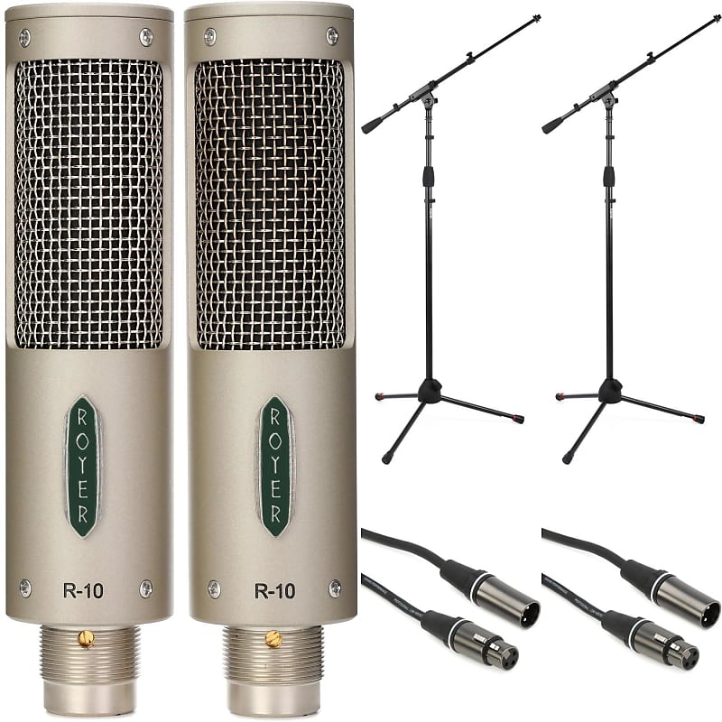 Royer R-10 Ribbon Microphone Bundle with Stands and Cables - | Reverb