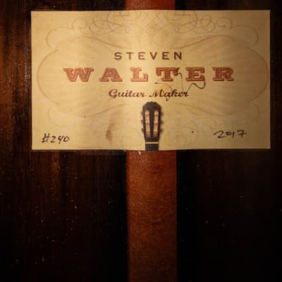 Steven Walter Classical Guitar, Redwood Top, Brazilian | Reverb