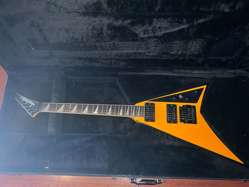Jackson Rhodes Flying V 1984 - Black/Orange | Reverb Canada
