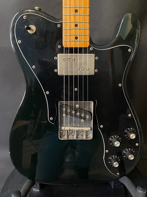 1985 Fender Telecaster Custom A Serial Black Post Jv | Reverb