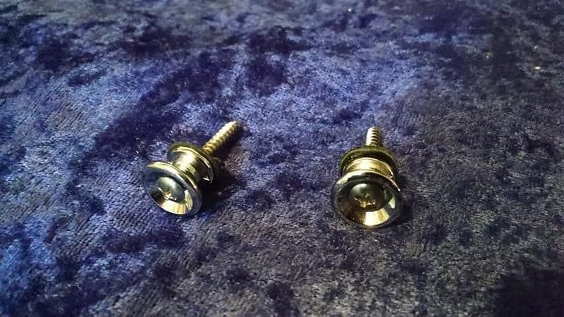 1980s Kramer Strap Buttons Chrome w/pads | Reverb